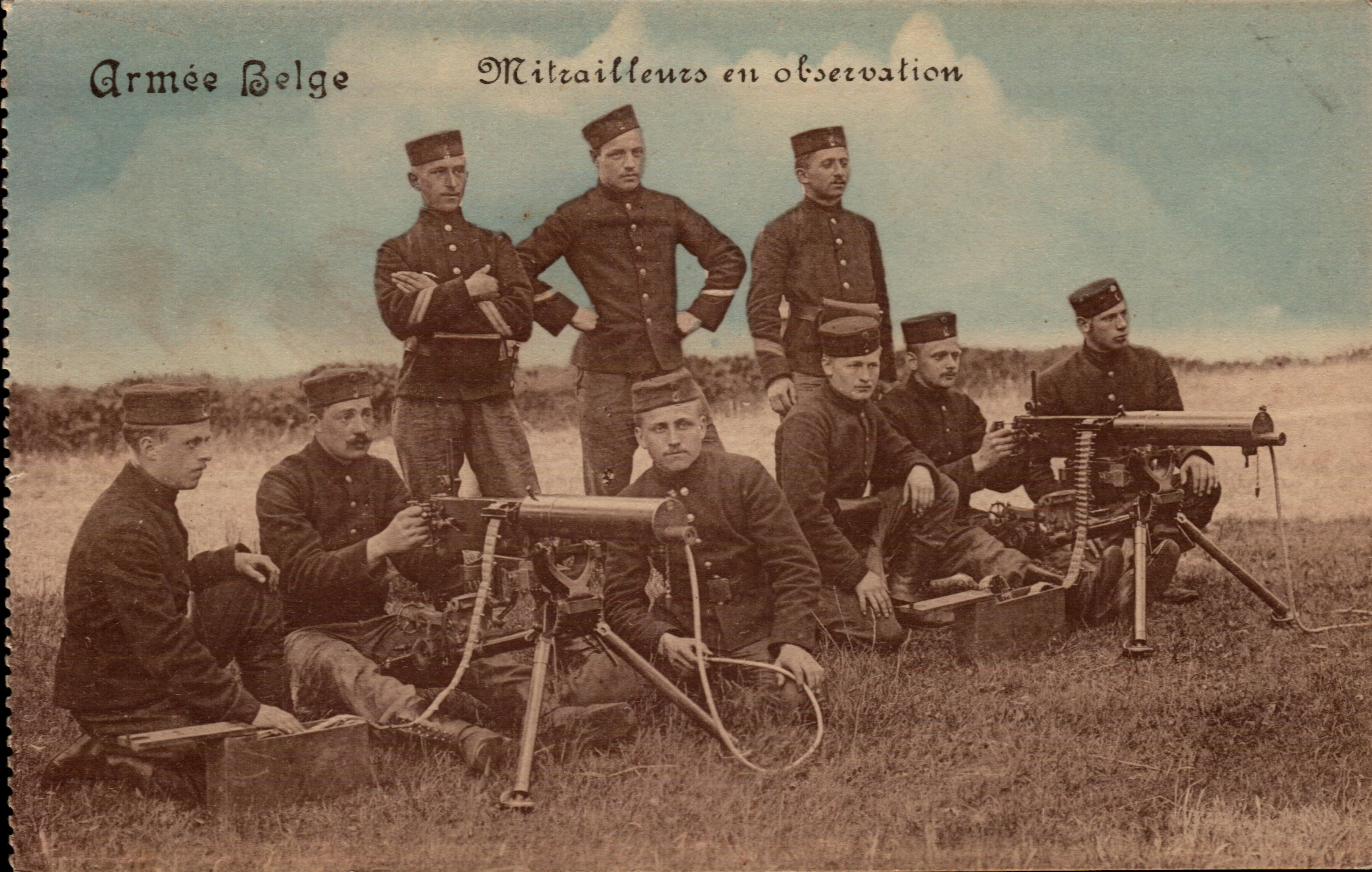 Armée Belge – Mitrailleuse en Observation – Pré-WWI – Armée Belge ...