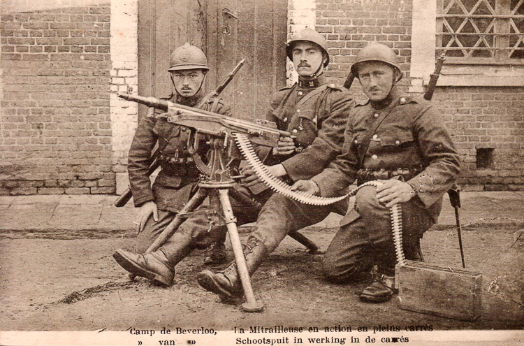 Beverloo – Mitrailleuse Colt et ses servants – Pré WWII – Armée Belge ...