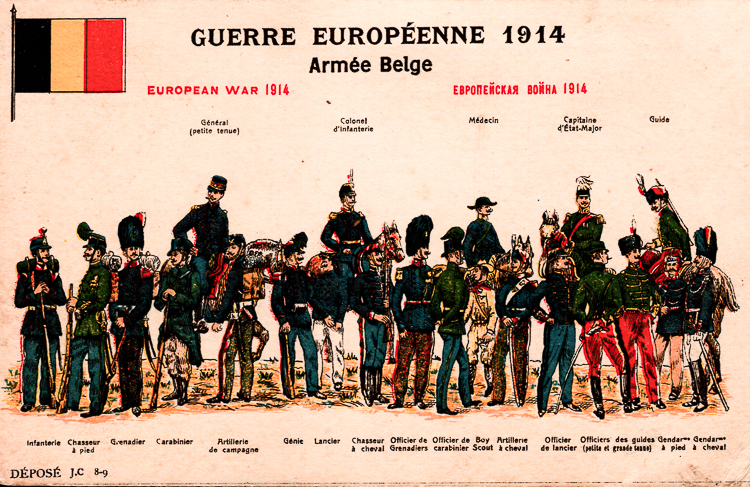 Armée Belge Les uniformes en 1914 J.C – Armée Belge Belgisch Leger