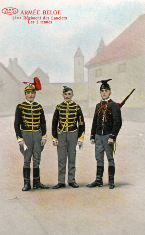3ème Régiment des Lanciers – Les 3 tenues (3552) – Armée Belge Belgisch ...